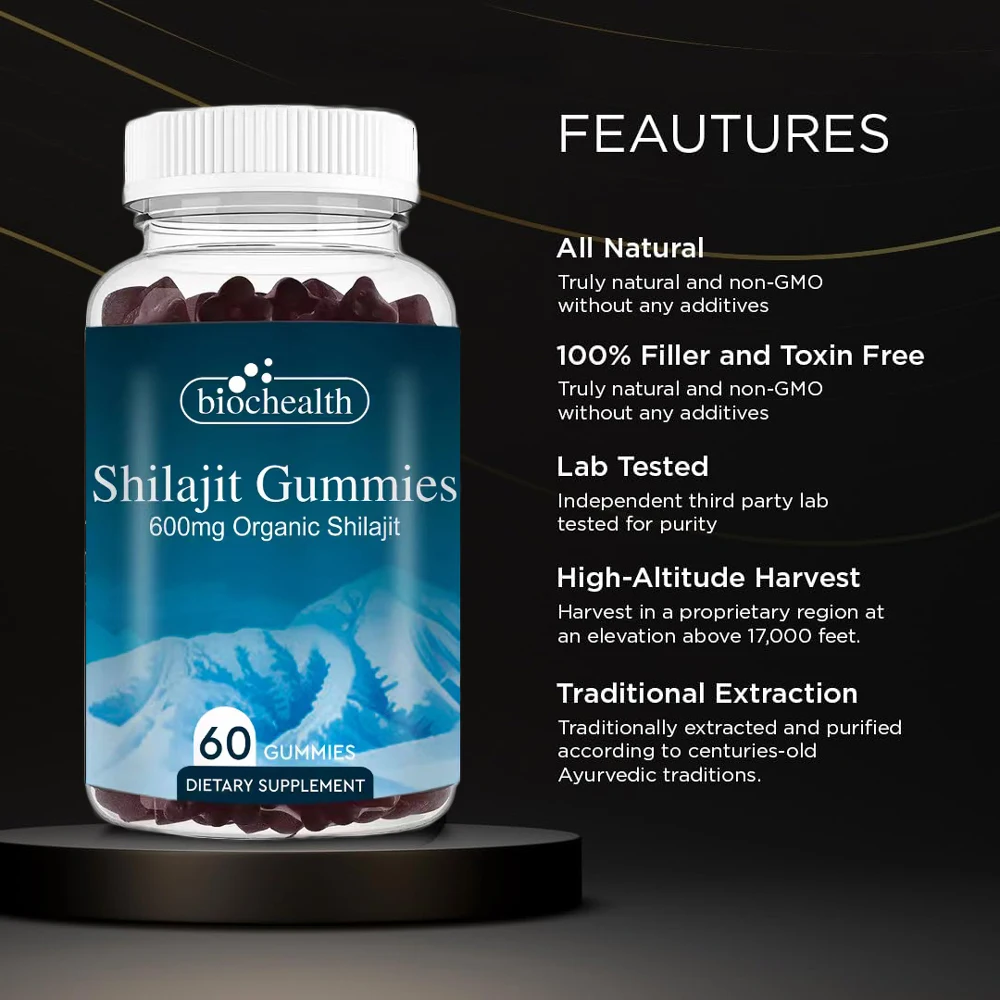 Biocaro OEM Organic Shilajit Gummies Pure Himalayan Vitamins With Lions ...