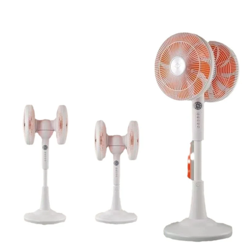 Double headed fan 360 degrees rotating air circulation cooling charging ...
