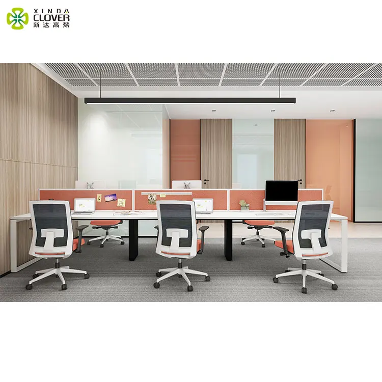 Modern Office Desk Design - Metal Frame & Modular Workspace