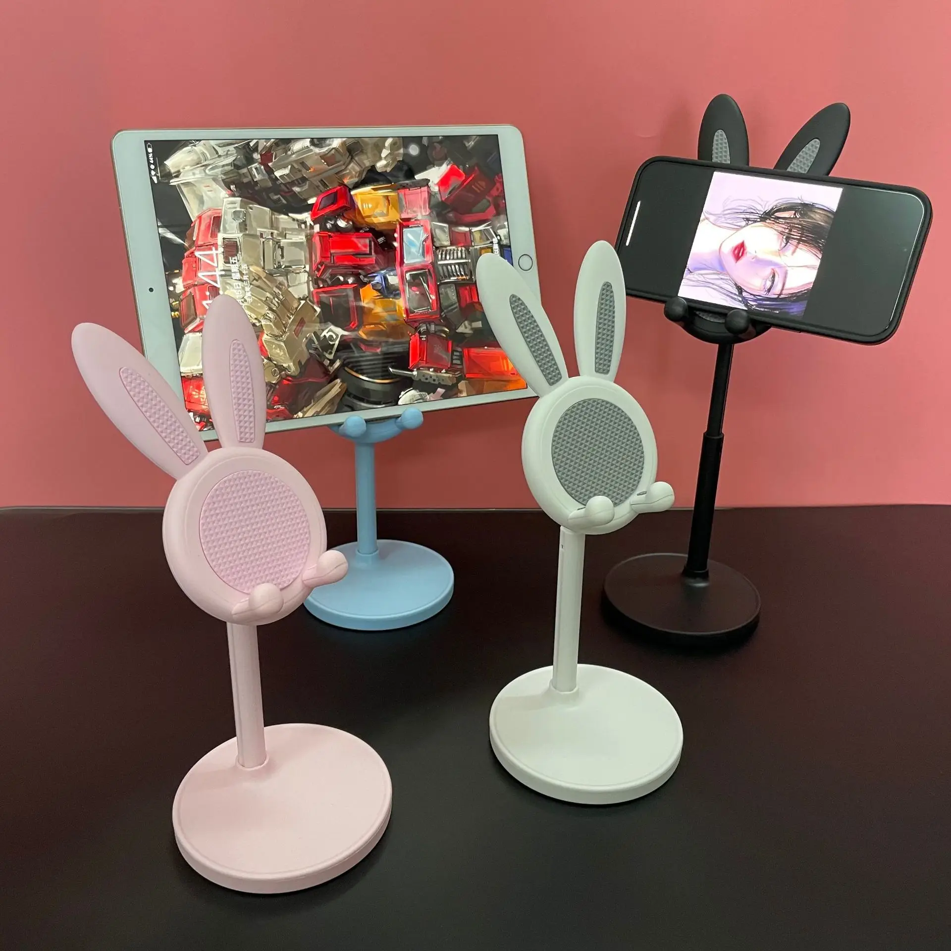 2023 Cute Bunny Phone Holder Table Stand Adjustable Foldable Rabbit ...