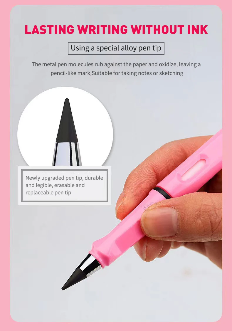 High Quality Inkless Pencil 12 Colors Endless Eternal Infinity Pencil ...