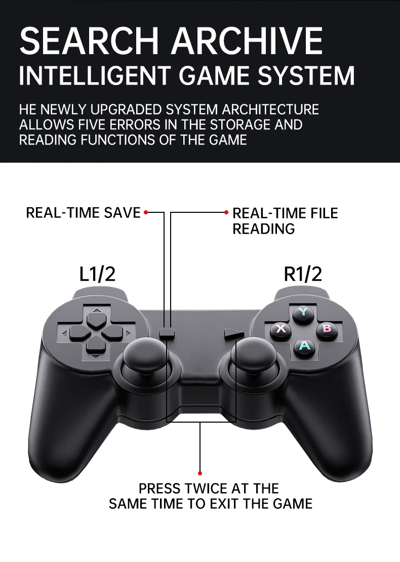 X9 Game Box - 4K HD Output Video Game Console with 60 Simulators