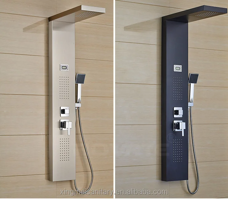 2021 New Rain Shower Panel - Brushed Stainless Steel 4 Sides