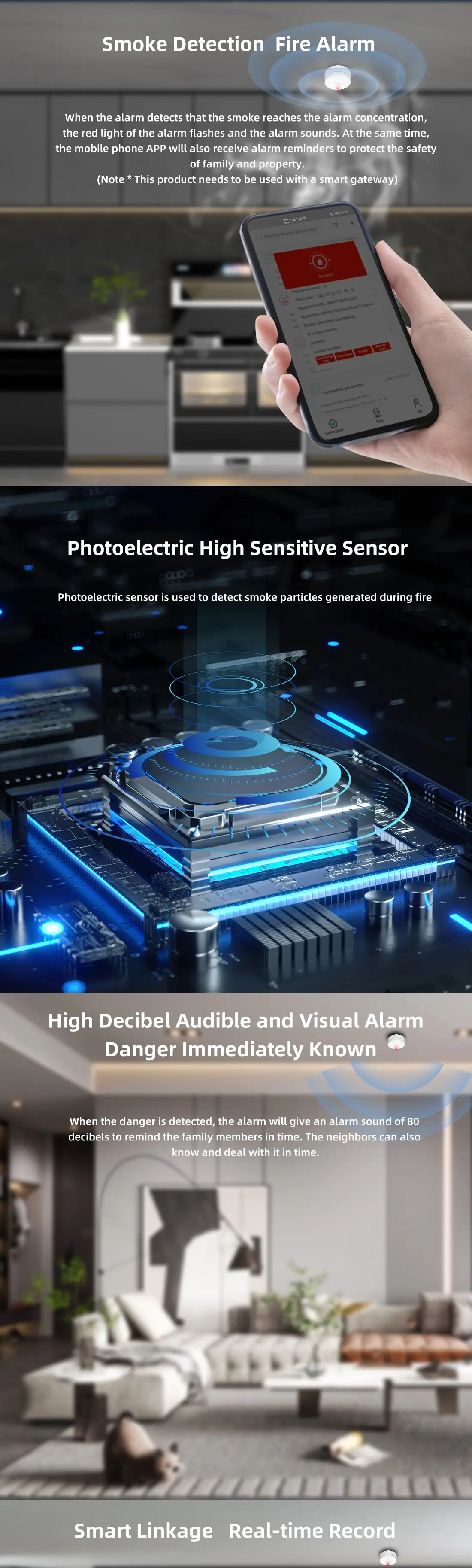 Ul217 Smoke Detector Mini Rauchmelder Interconnected Smoke Sensor ...