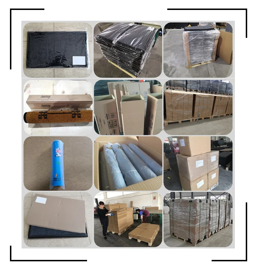 Machine Washable Nitrile Rubber Backed Loop Cut Pile Door Mats