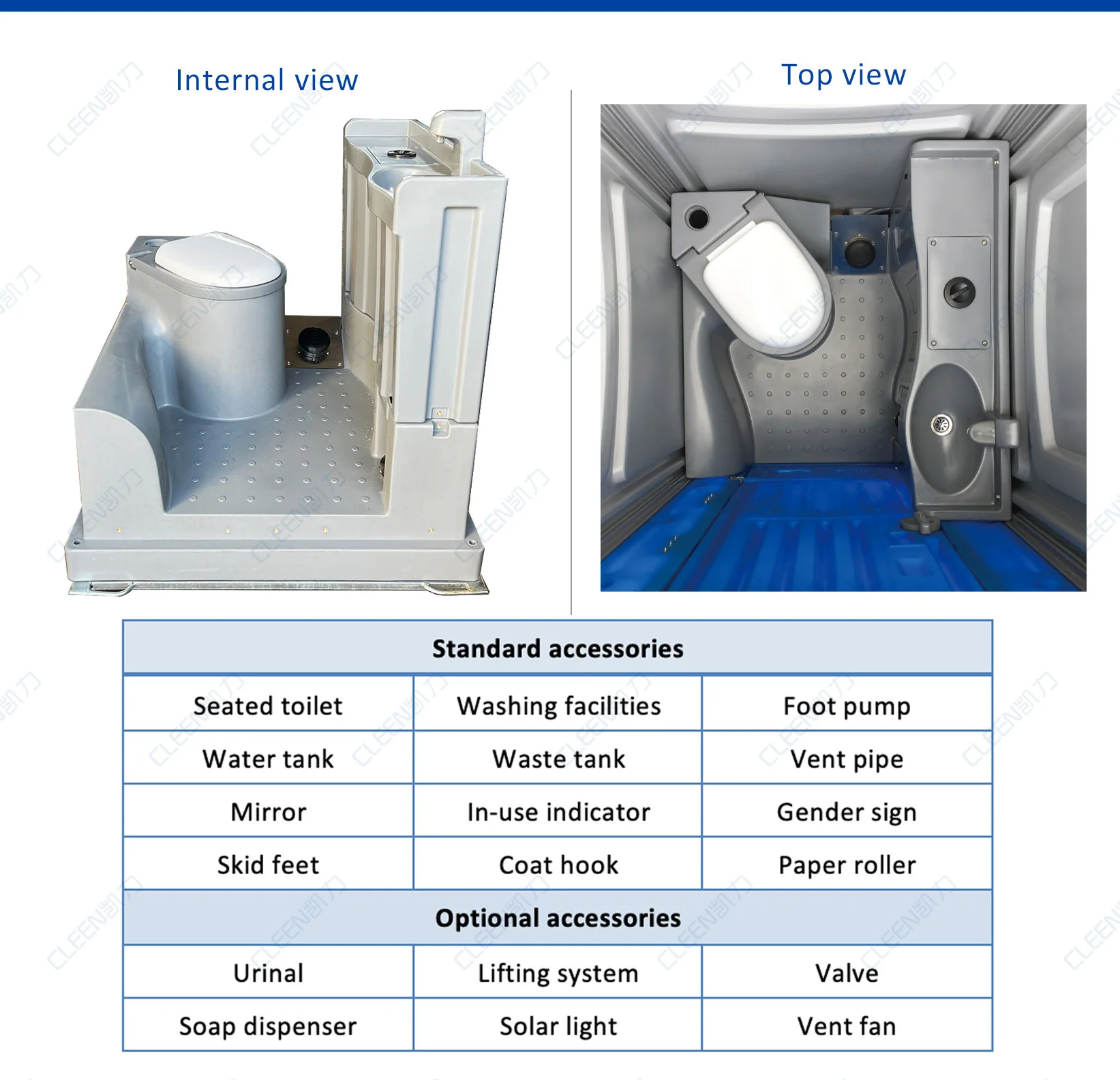 Factory Roto Pe Seated Mobile Outdoor Construction Site Temporary ...