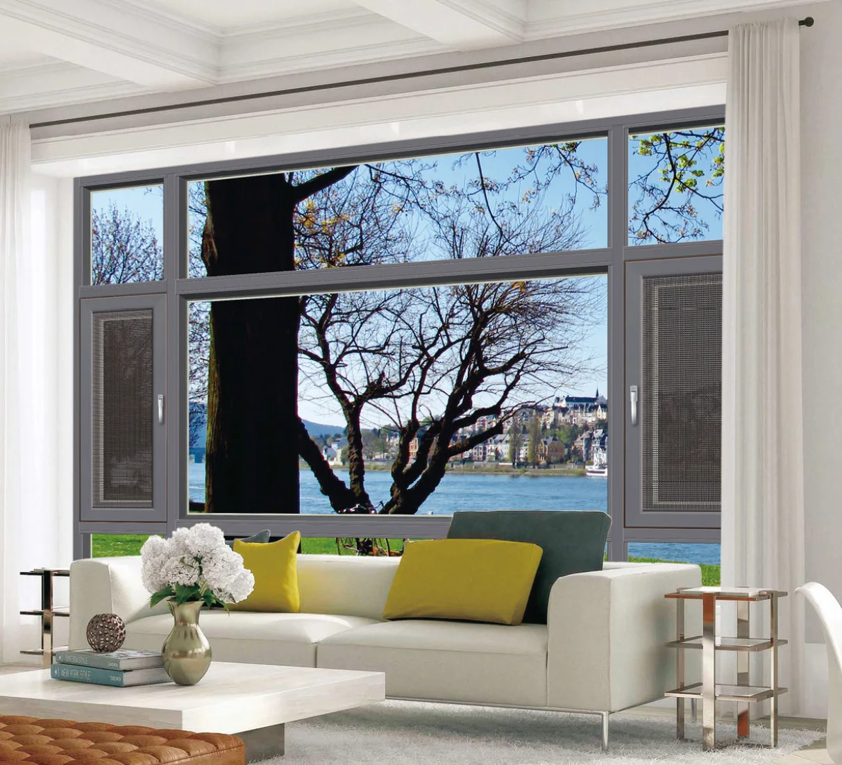 Villa Window Swing Window Picuture Window Design Slimline Thermally ...