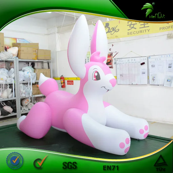 Ride on Inflatable Custom Pink Rabbit Balloon Bouncy Inflatable Toy ...