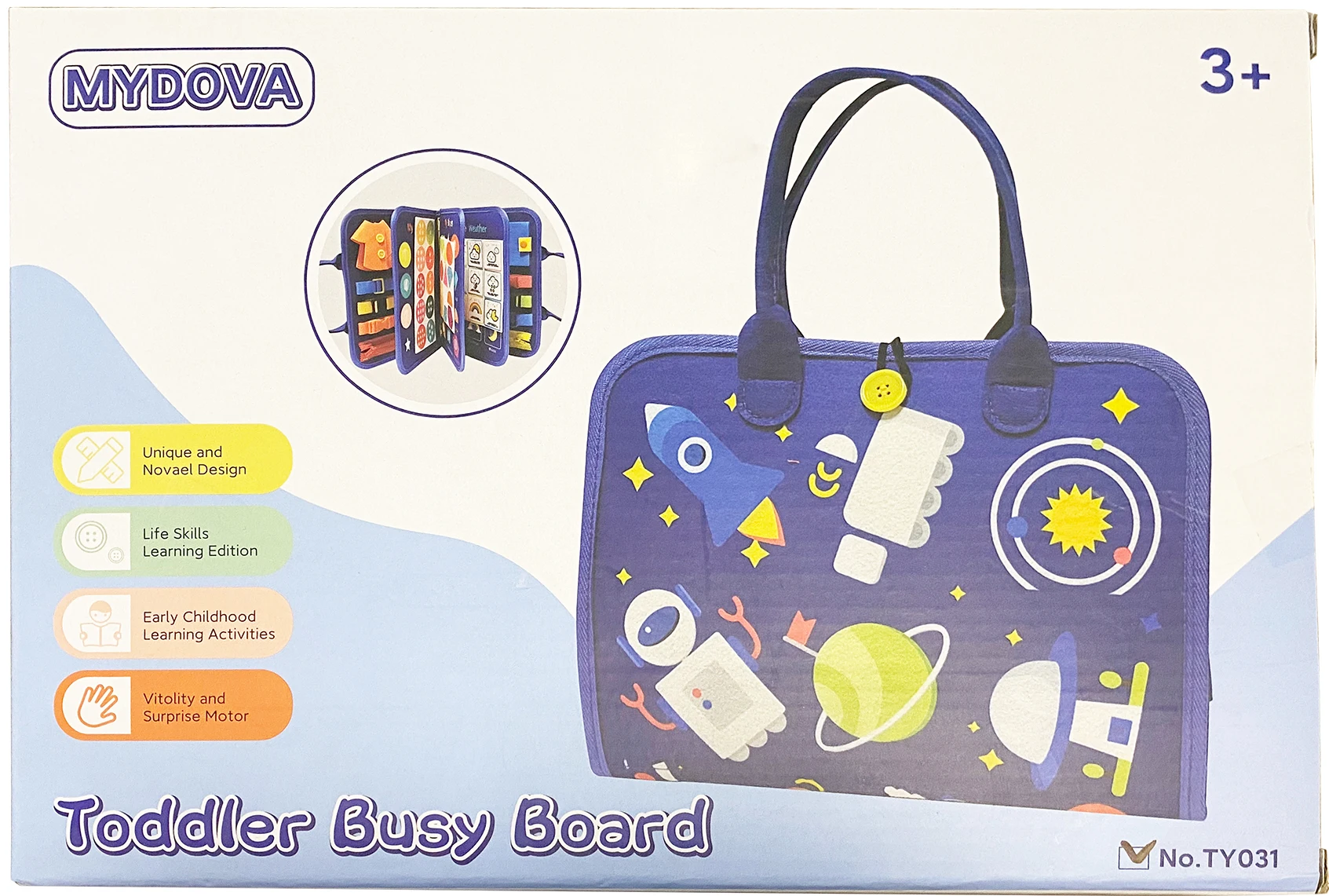 Felt Busy Board - Montessori Learning for Preschoolers