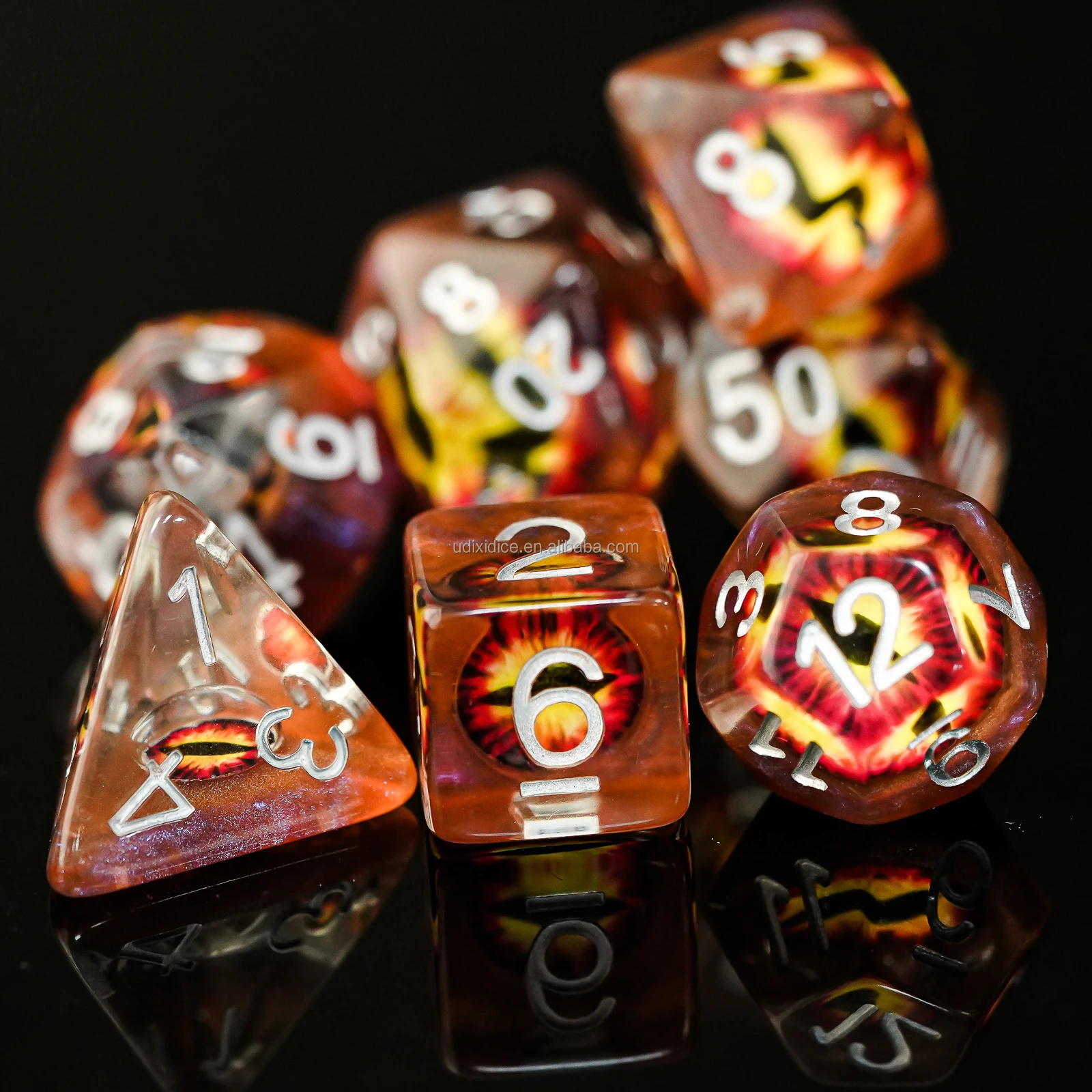 Udixi Plastic Rpg Polyhedral Dungeons And Dragons D&d Resin Custom Logo ...