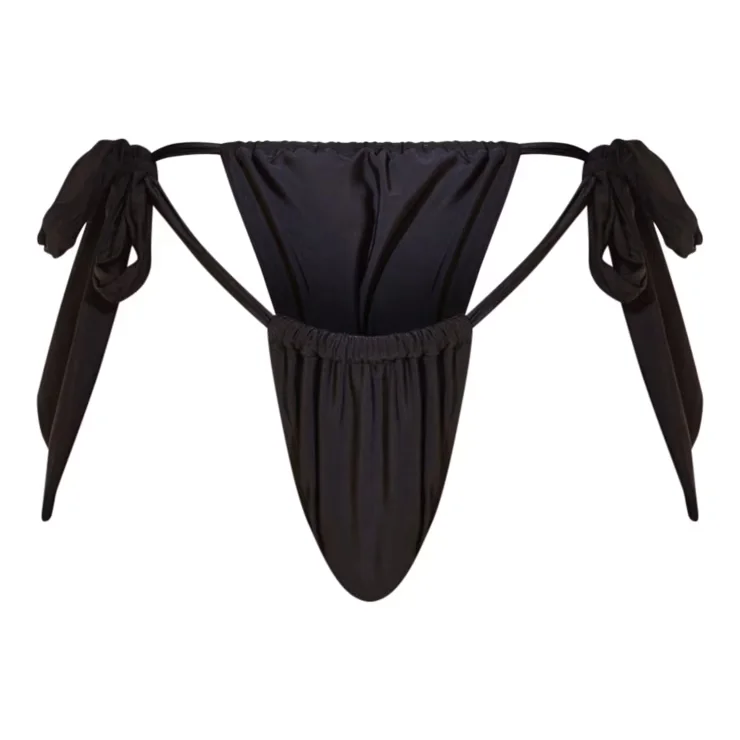 Black Knit Sexy String Young Girls In Transparent Crotchless Waist ...