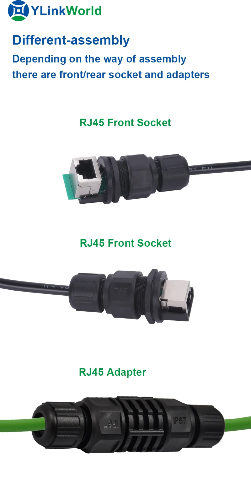 M12 Connector X Coded 8pin Male To Rj45 Cat6 Ethernet High Flexible ...