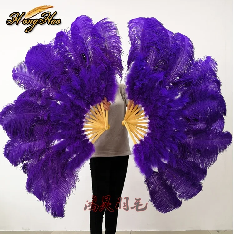 Wholesale Medium Ostrich Feather Fan Customized Dyed Handmade for ...