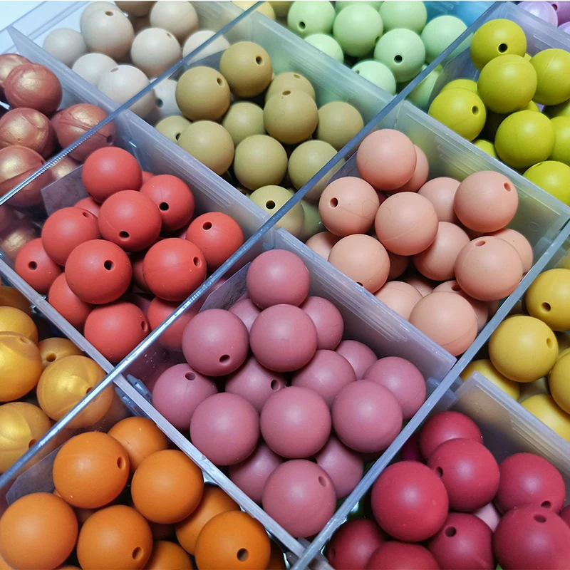 140 Colors BPA Free Silicone Teething Beads - Soft & Safe