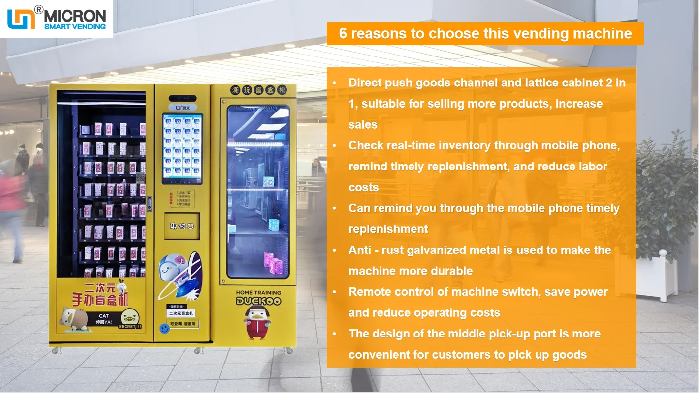 Blind Box Vending Machine With Showroom Elevator And Direct Push Aisle ...