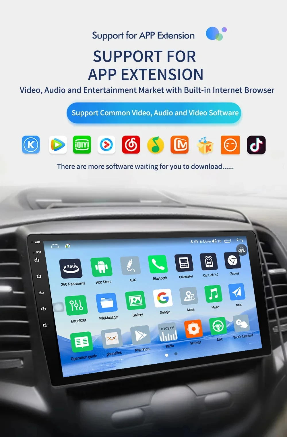 2+32G TS18 Android 12 Car Multimedia Player 9 Inch Universal
