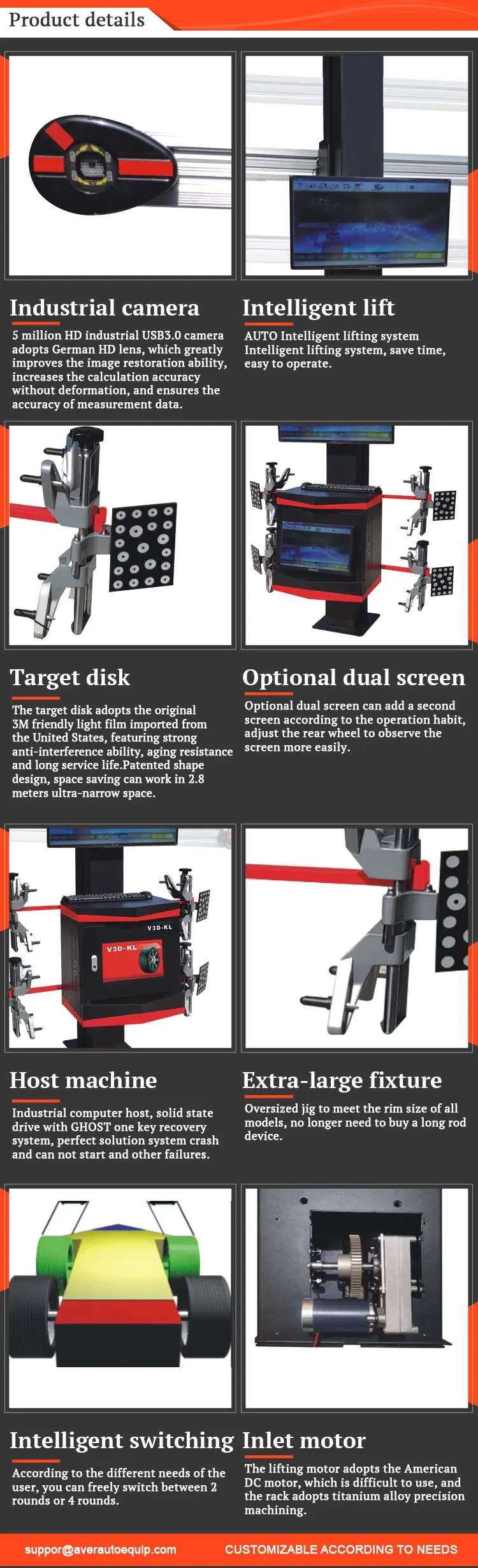 Official OEM AUTOOL V3D-KL Wheel Alignment Machine - 3D Simulation