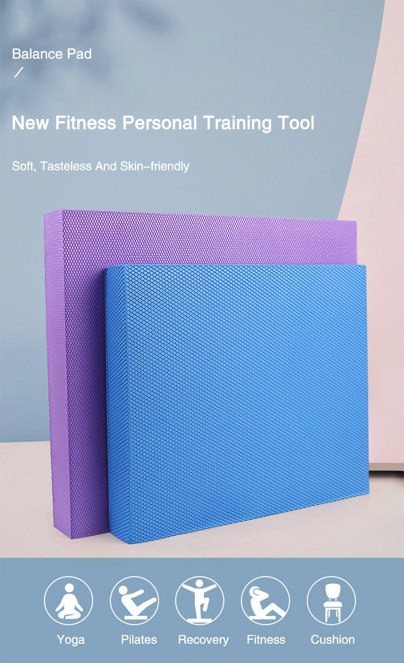 Eco Friendly Gym Exercise Balance Pad Soft Tpe Foam Material 50*40*6cm ...