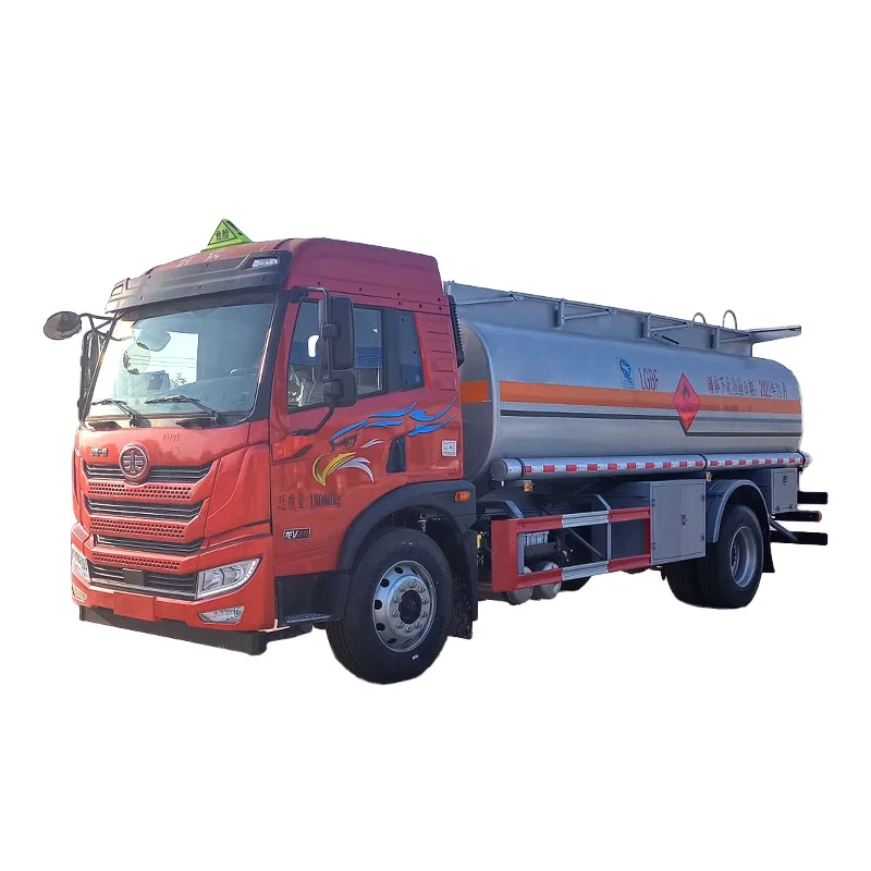 FAW 14400L Fuel Tank Truck 4x2 Refuel Crude Gas Diesel Oil Transport ...
