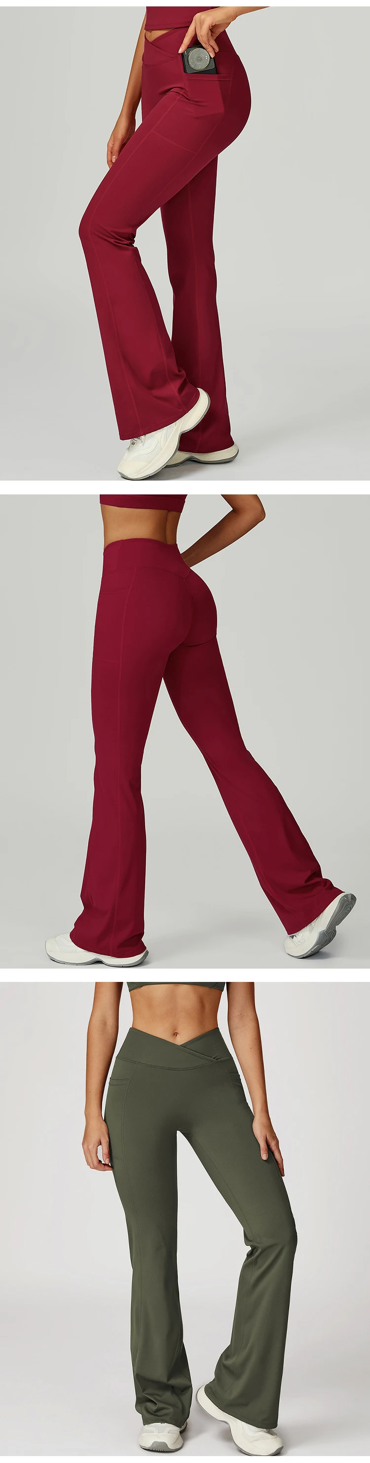 ECK2030-2 Women Skin Friendly Quick Dry Solid Pattern Exercise Yoga ...