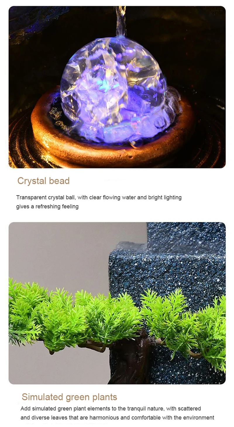 Outdoor Indoor Home Garden Decor Large Smoke Waterfall Fountain With ...