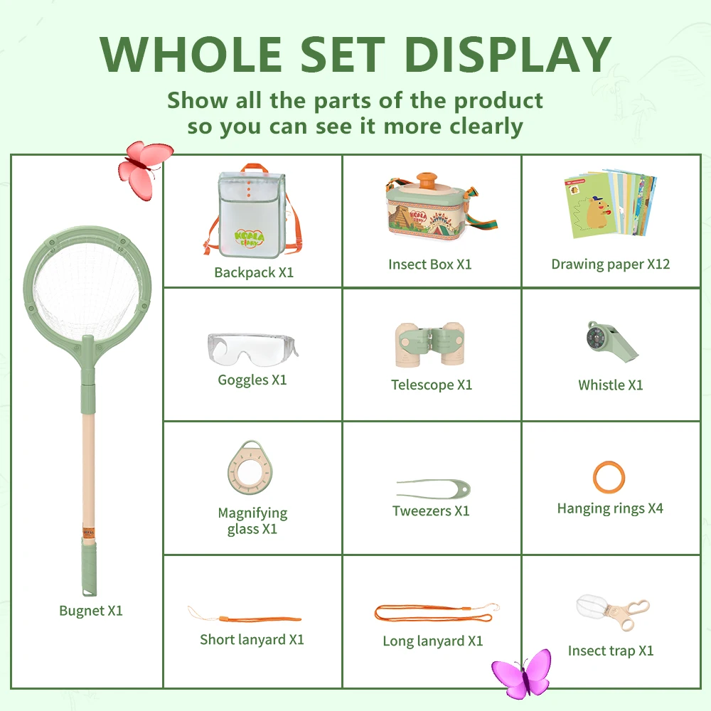 Ksf Children's Outdoor Adventure Toys Insect Catch Sets Kids Education Nature Wild Explorer Kits ...