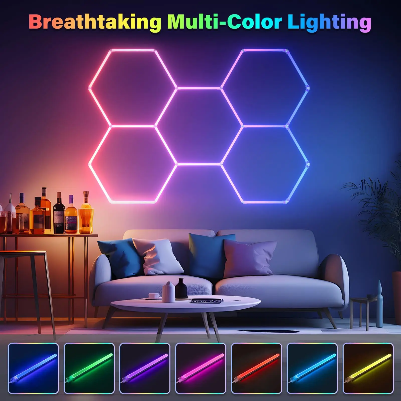 Private Customization Rgb Car Showroom Hexagonal Light 3 Grid Dc24v 25w ...