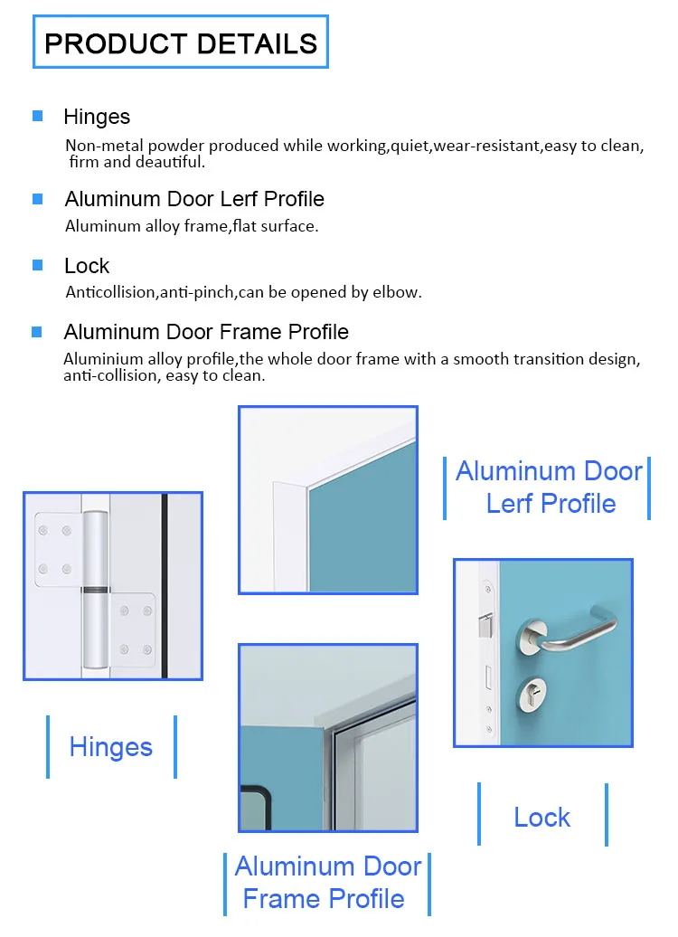 Hermetic Clean Room Steel Door for Food Factory & Lab