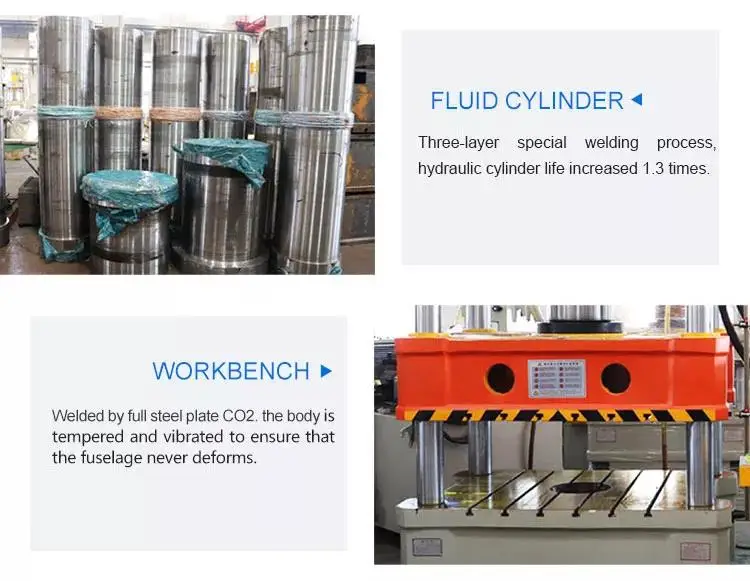 4-column 300 Ton Hydraulic Press Machine For Dish End Pot Utensils Fry ...