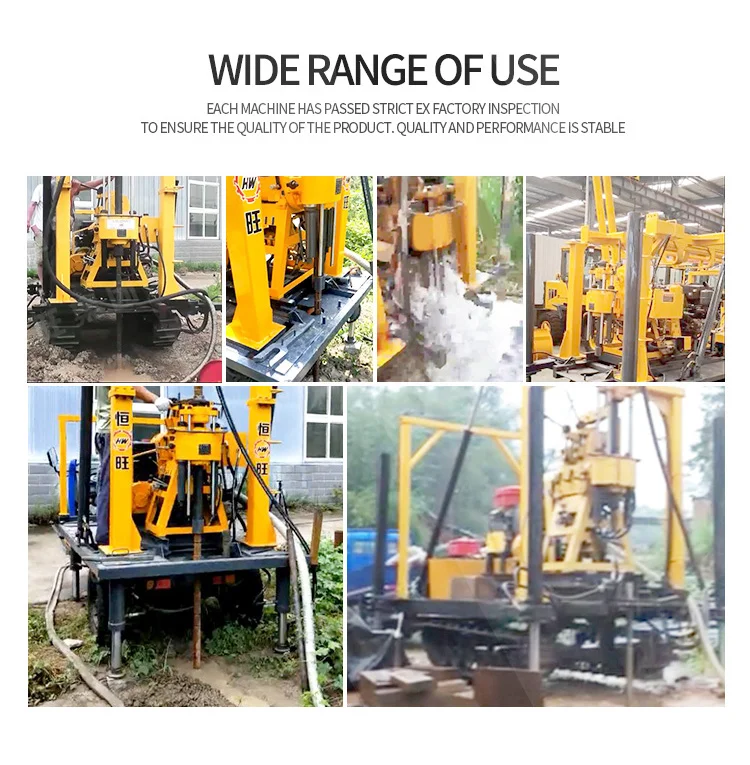 200 Meter Deep Crawler Spindle Hydraulic Rotary Drilling Rig