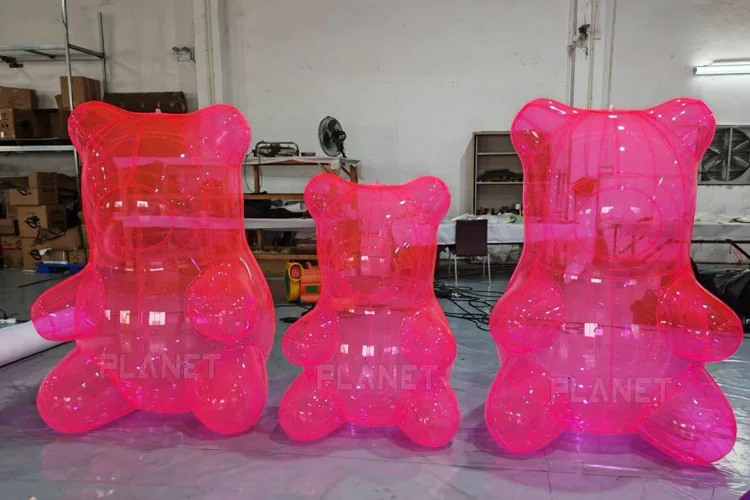 Wholesale Price Large Transparent Clear PVC Inflatable Teddy Bear