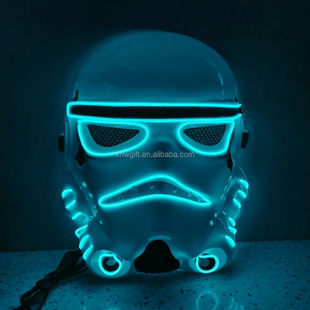 Storm Trooper Neon Green Light up Star War Stormtrooper Mask Halloween ...