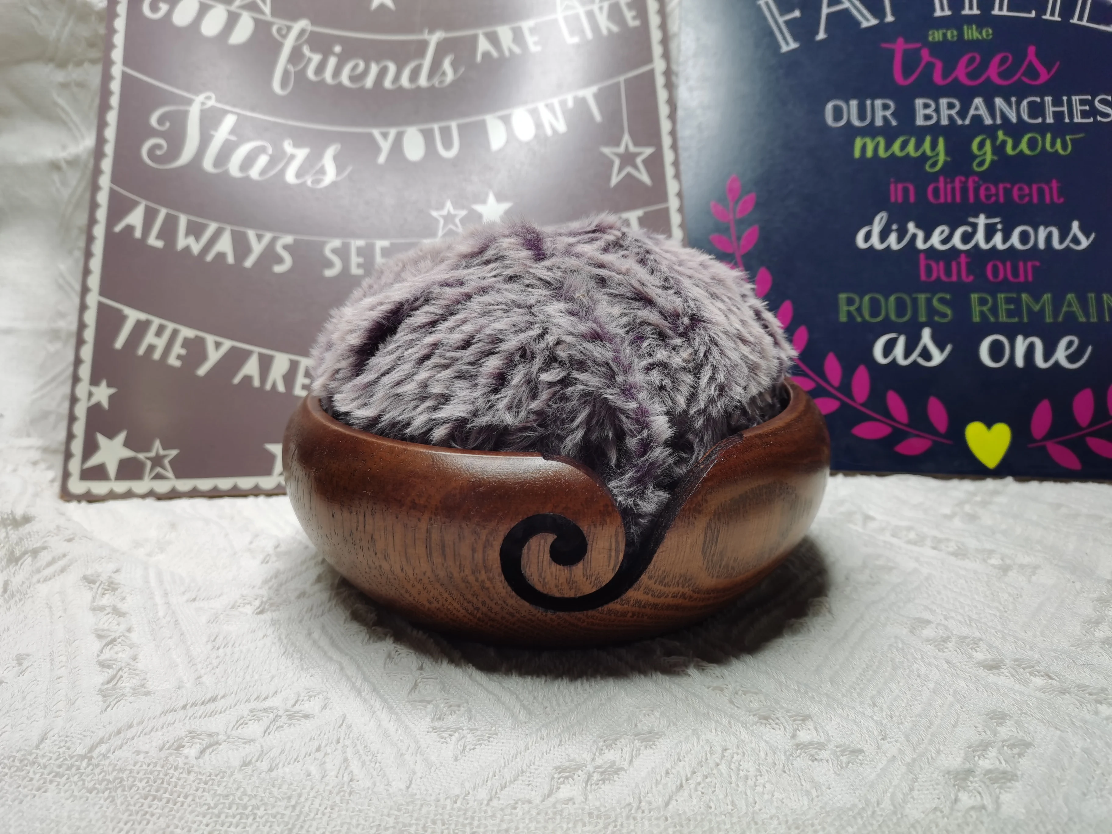 Minimalist and Practical,Handmade Wooden Yarn Bowl for Yarn Wool Ball ...