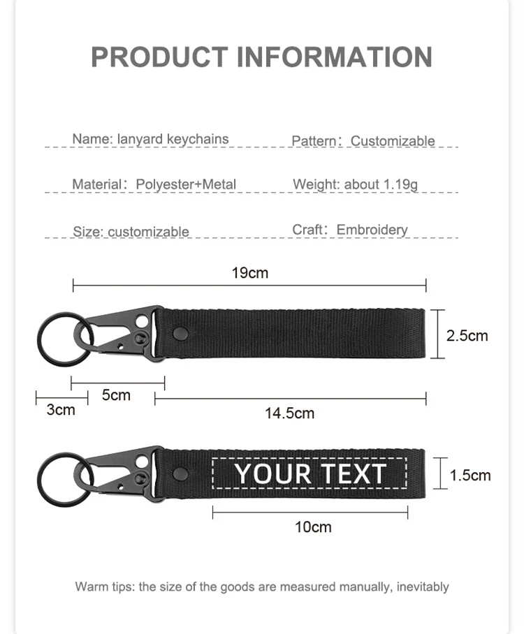 Customized Key Lanyard Nylon Personalized Creative Car Keyring Lanyard ...