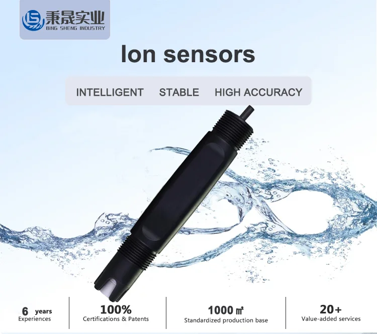 Digital Ammonia Nitrogen Probe Fluoride Chloride Calcium Ion F- Ca2+ Cl ...