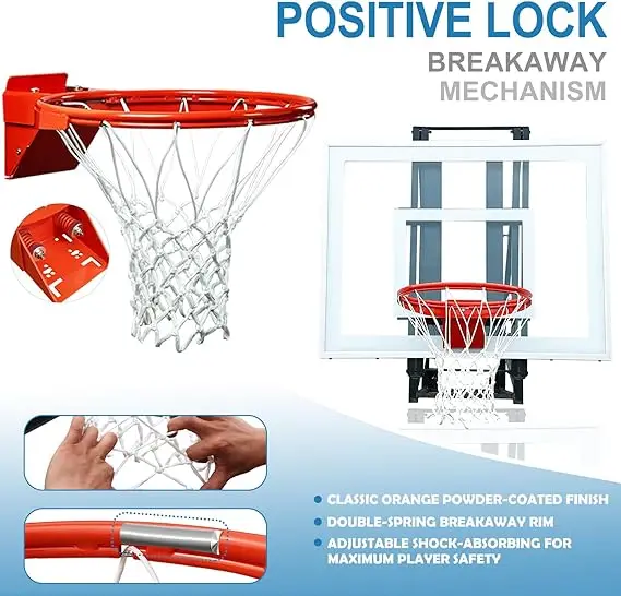 Outdoor Roof Mounted Basketball Goal 72 Inch 60 Inch Rooftop Basketball ...