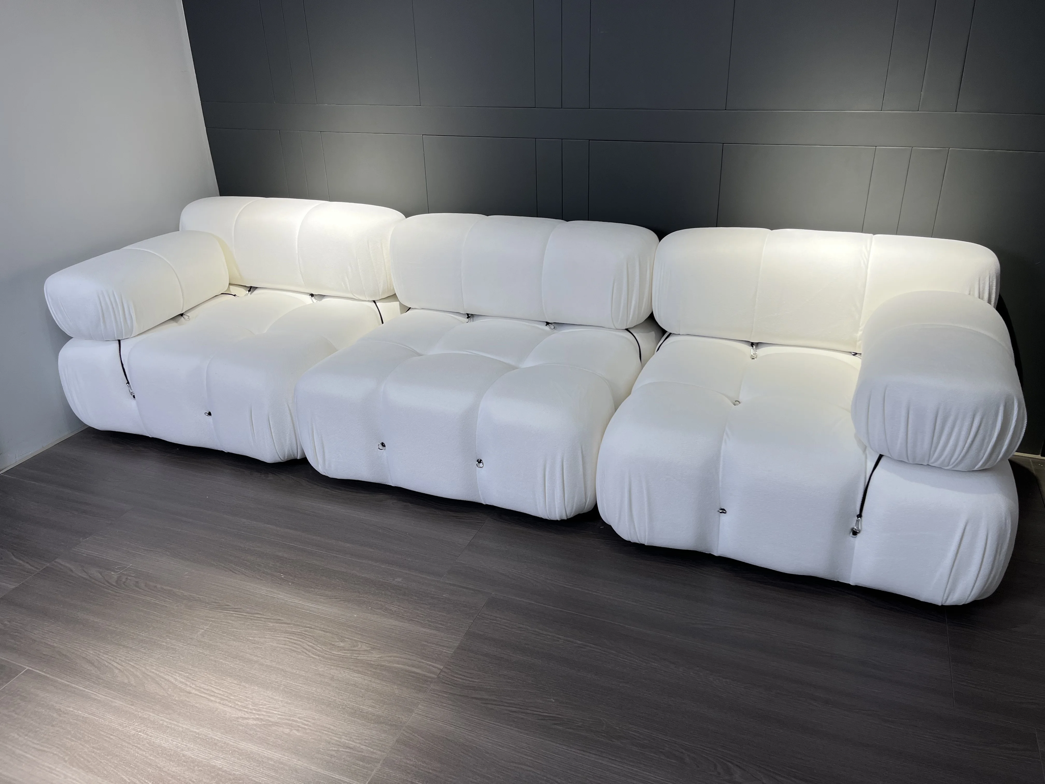 Modern Mario Bellini Modular Sectional Sofa - Velvet Boucle