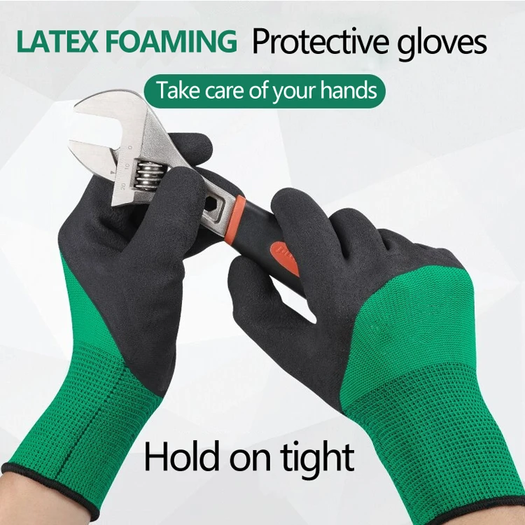 Sunnyhope Thirteen Needle Latex Foam Gloves Garden Work Gloves For ...