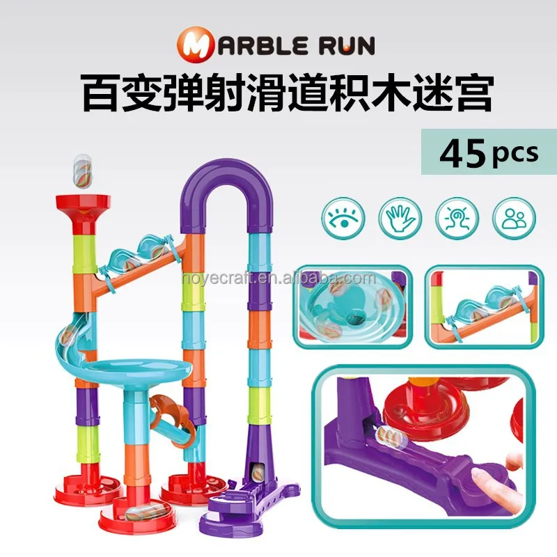 DIY Construction Maze Ball Track Marble Run Toy Set STEM Toy