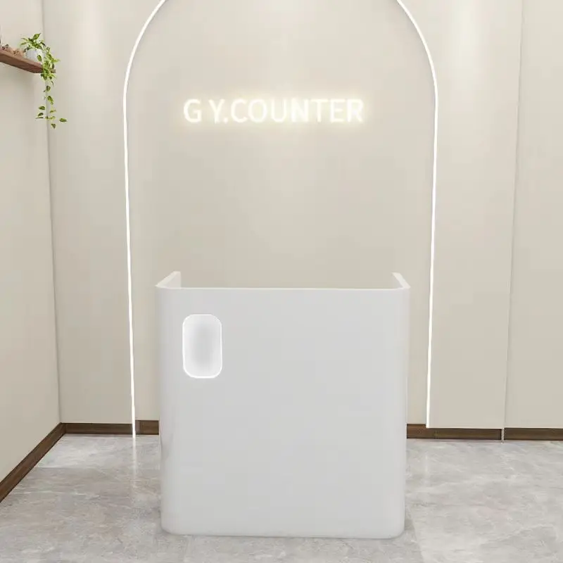 Small Elegant Baroque Reception Desk for Luxury Beauty Salon Front Desk ...