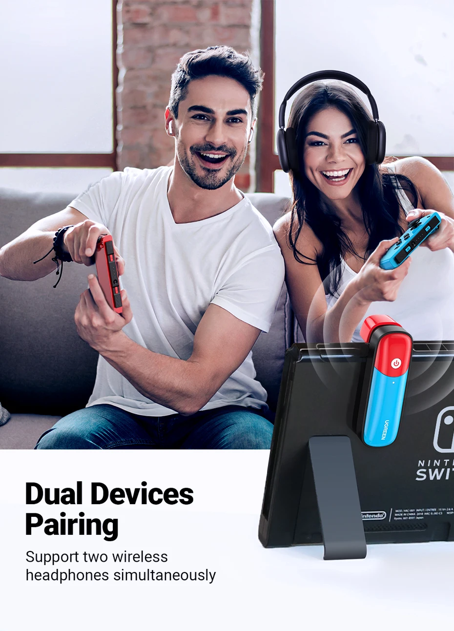 Ugreen Switch Bluetooth 5.0 Audio 3.5mm Transmitter Adapter For ...