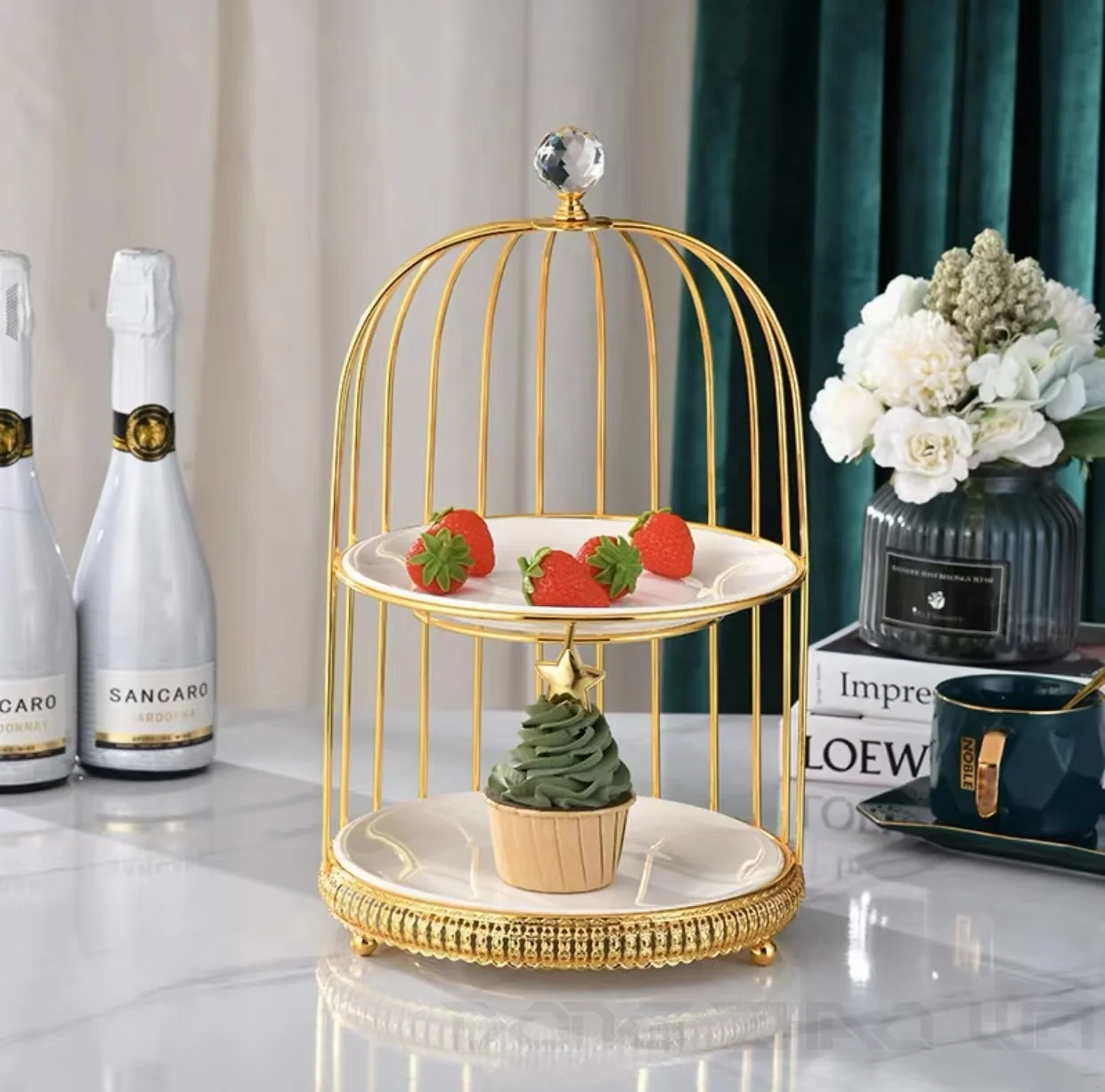 Dessert Stand Serving Display Restaurant Food Cupcake Storage Rack OEM ...