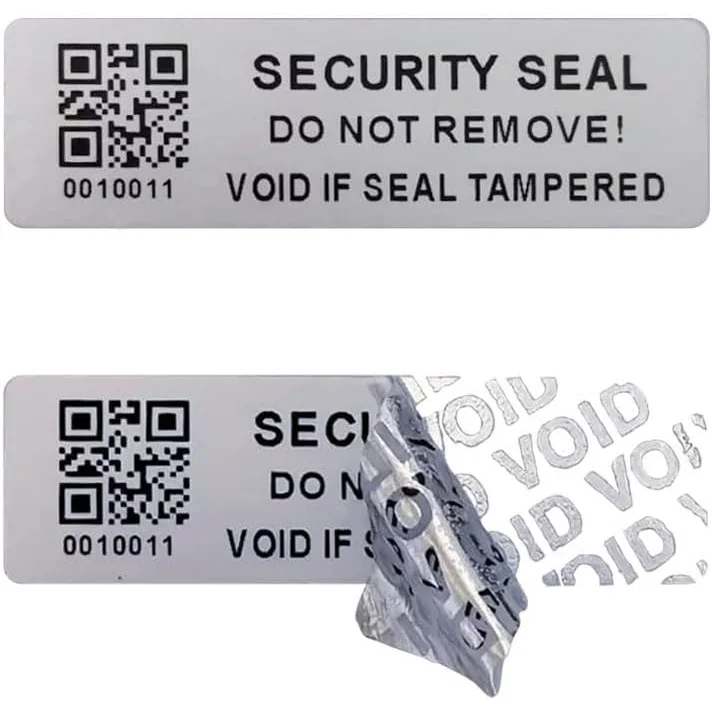 Tamper Evident Security Barcode Stickers with Unique Serial Number ...