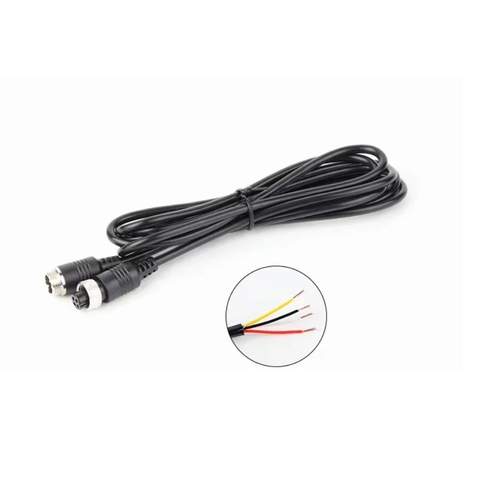 20m Car Aviation M12 4-pin Connector Male To Female Extension Cable For ...