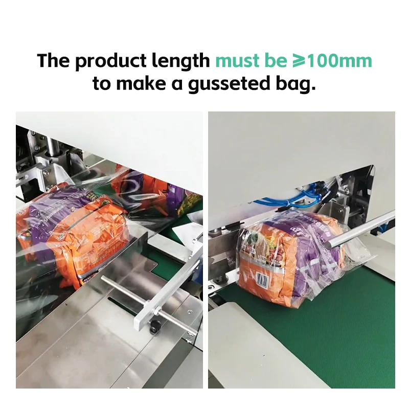 Biscuit Flow Packaging Machine Servo Motor Flow Pack Machine 600mm ...