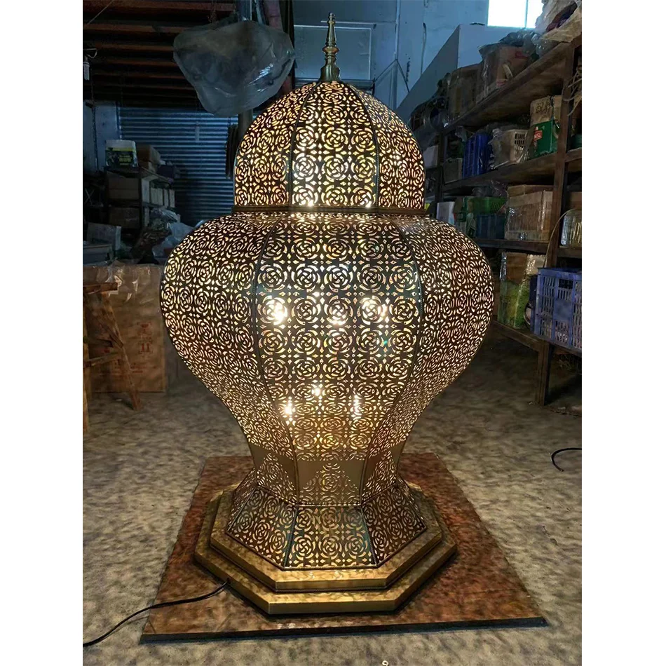 Masjid Islamic Chandelier Luxury Gold Mosque Lighting Lamp Crystal ...