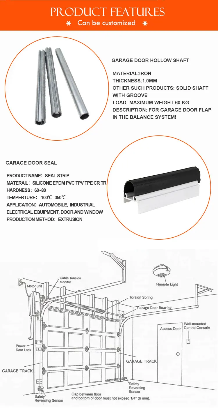 45 Inch Stainless Sectional Garage Door Shaft Manufacturer - Buy ...
