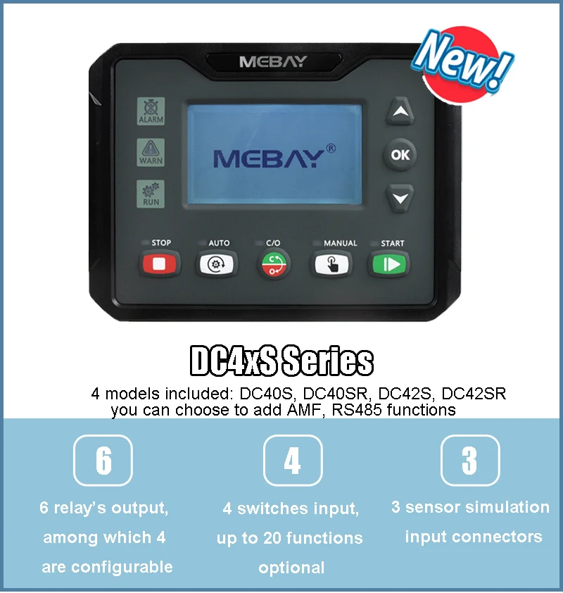 MEBAY Automatic Generator Controller DC42S - Reliable Genset Control