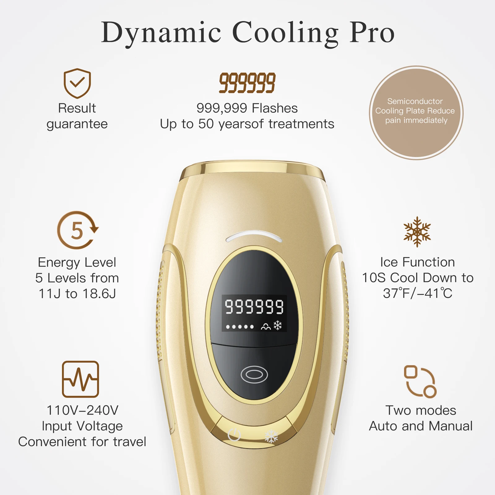 IPL Ice Cold Epilator - Professional Home Use Laser Hair Removal