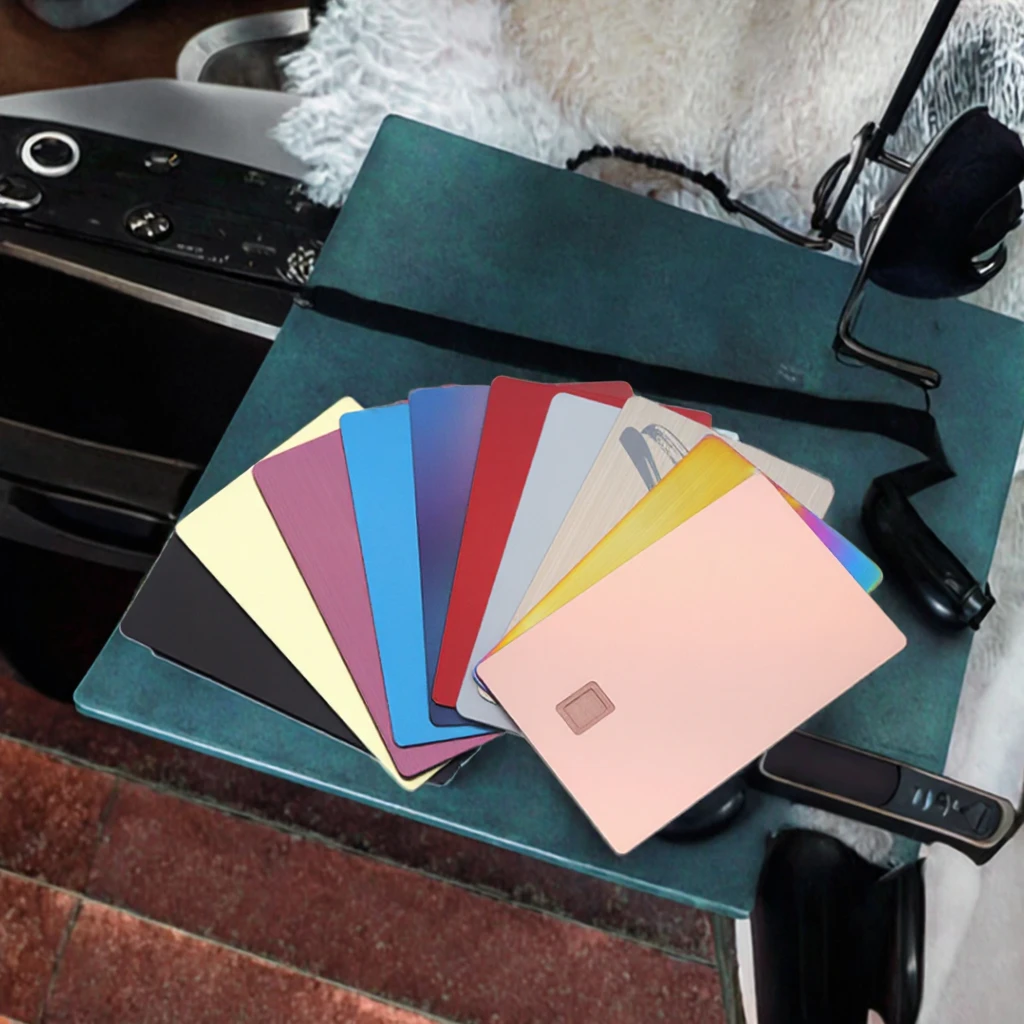 Blank Metal Cards Brushed Finish Magnetic Stripe Custom Engraving ...